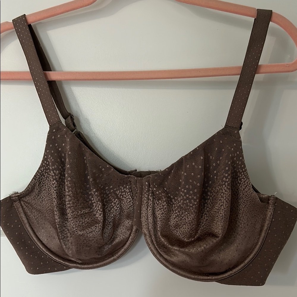 Wacoal Chocolate Brown Textured Bra With Underwire - Gem